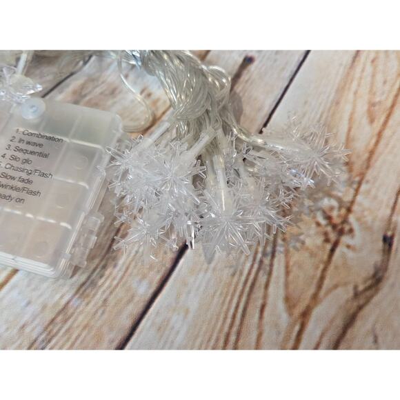 Unbranded | Holiday | Snowflake String Lights Battery Operated Multiple ...